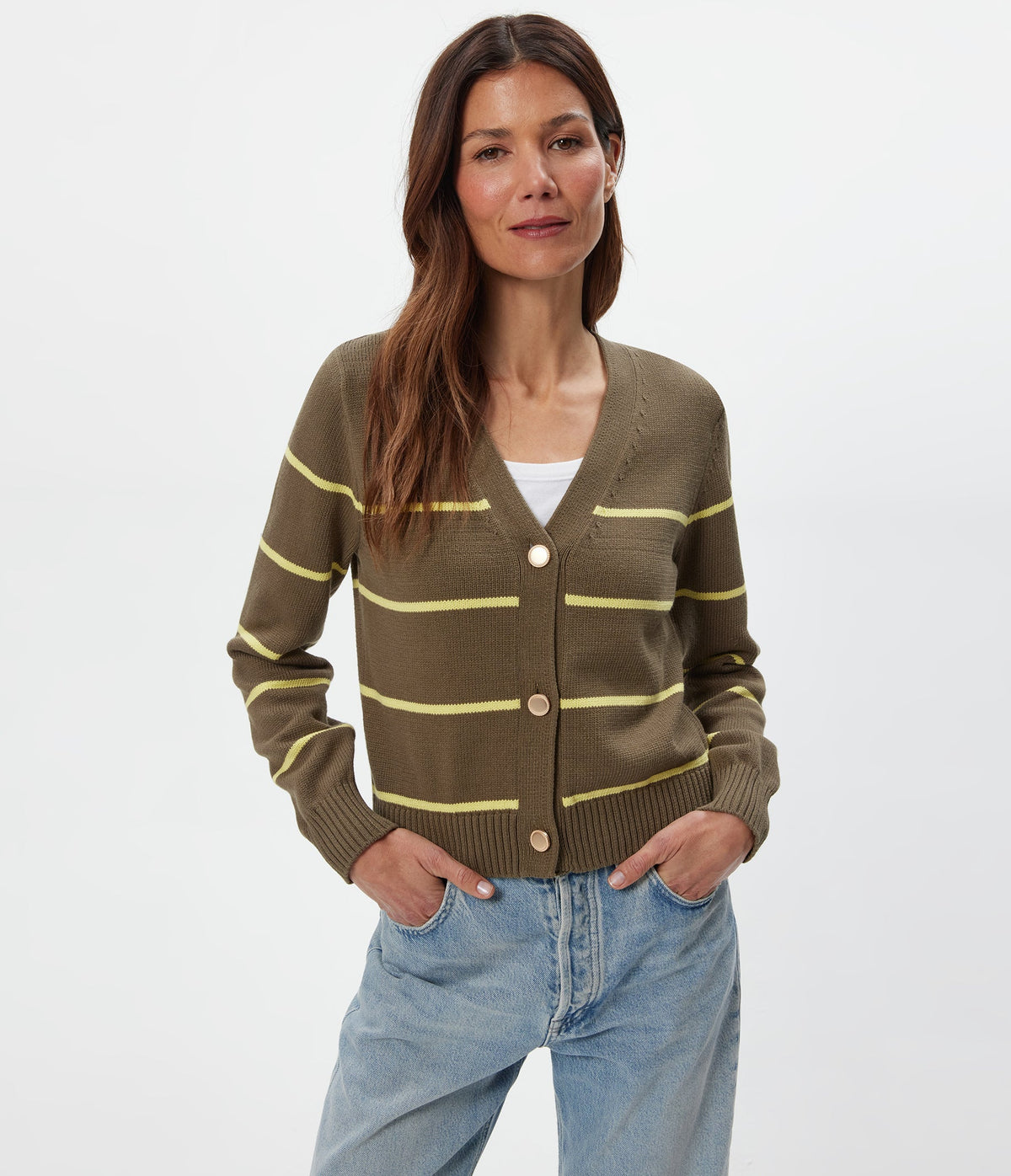 TRACEY CARDIGAN | CAPER+BUTTERCUP– Slate