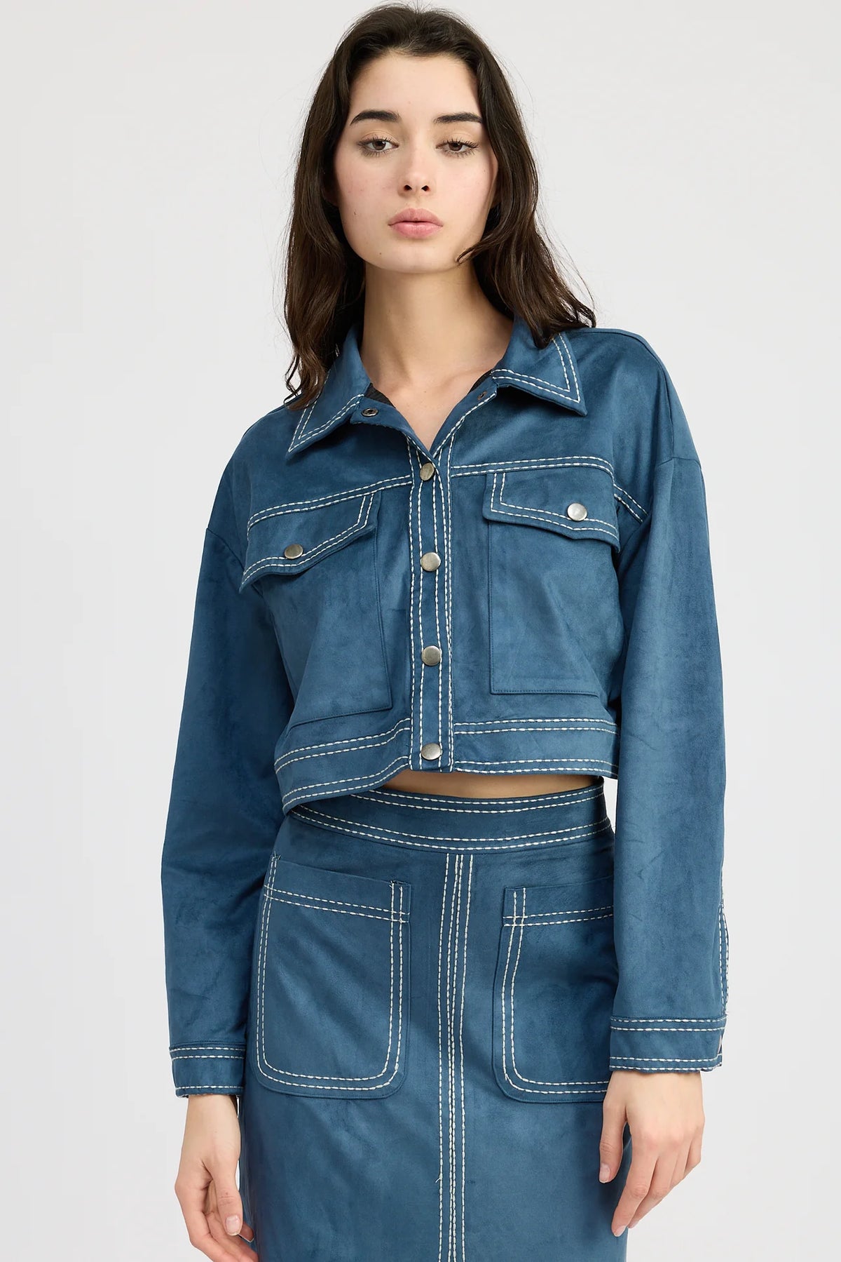 ROBIN CROP JACKET | MIDNIGHT– Slate