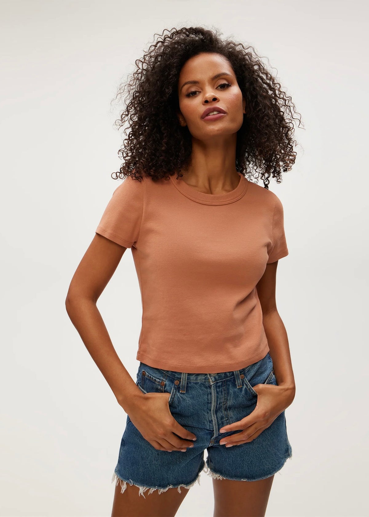 MIMI CROP TEE | TERRA– Slate