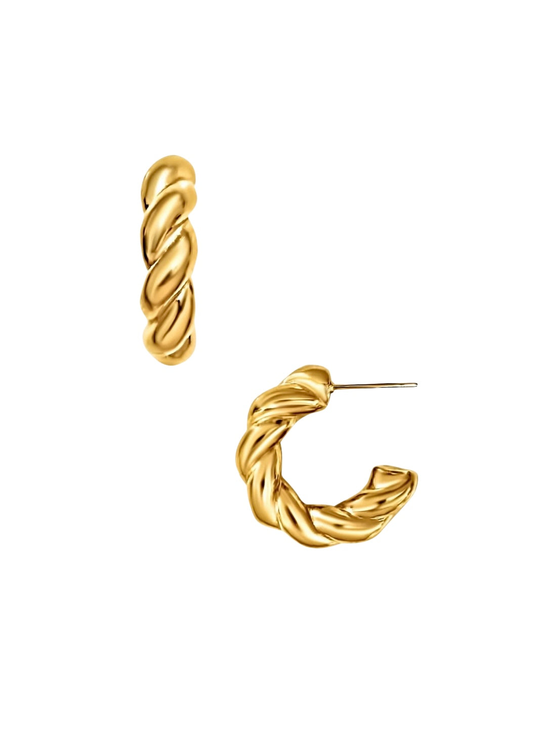 SAIGE TWIST MINI HOOPS– Slate