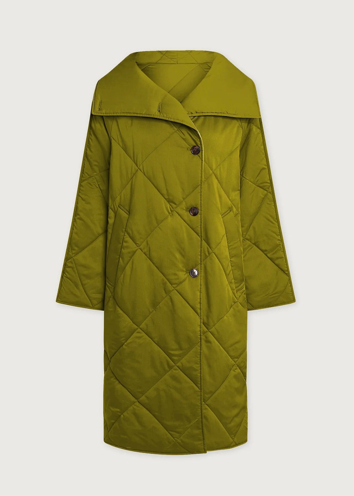ANNALISE REVERSIBLE WRAP COAT | BRIGHT MOSS– Slate